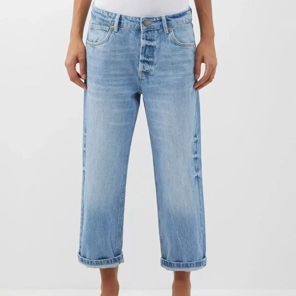 Raey | Jeans | Raey Jeans Drop Organic Cotton Low Rise Baggy Crop Jeans ...